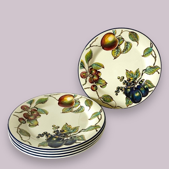 Pier 1 | Dining | Set Of 5 Pier Macintosh Dinner Plates Earthenware ...